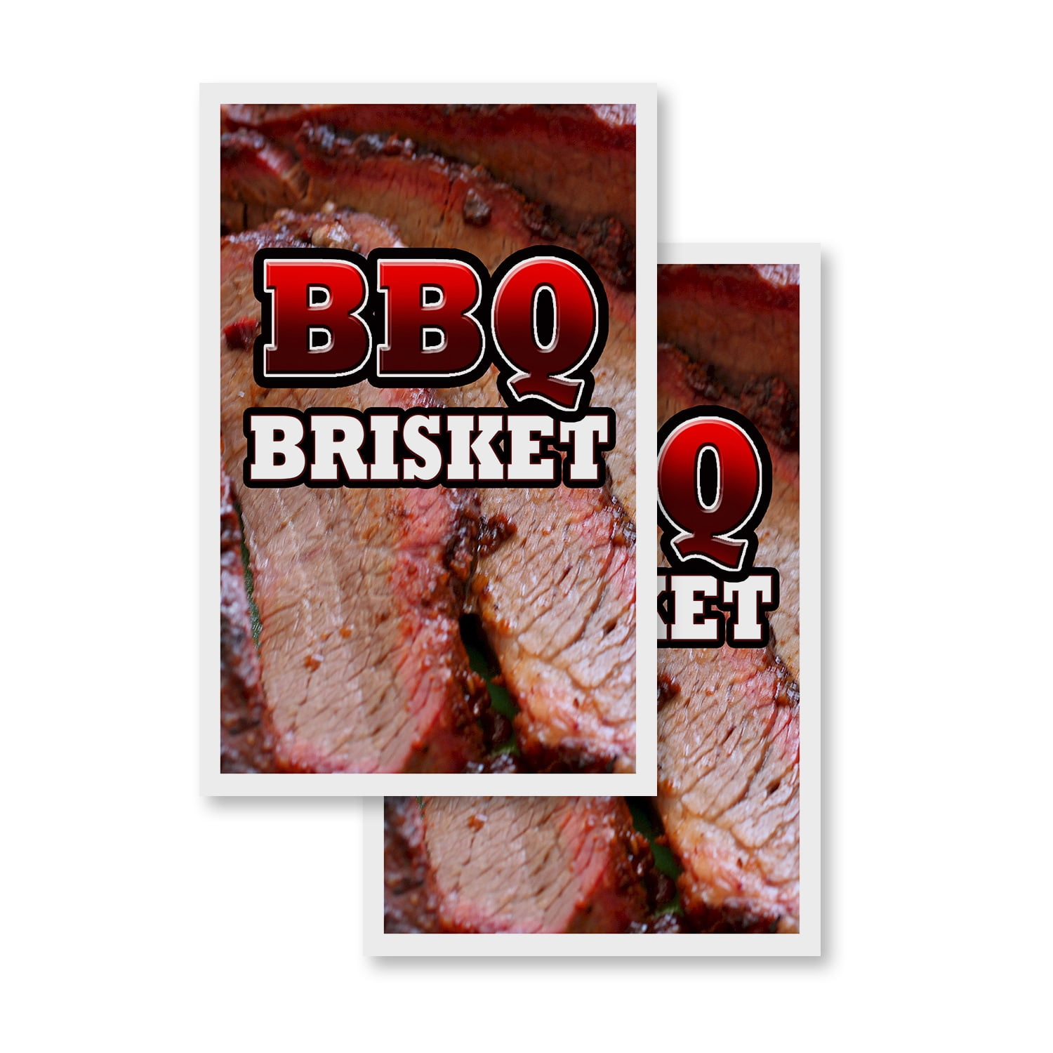 Bbq Brisket (2-PACK) 24" x 36" Vinyl Decals | Sign Insert Peel & Stick ...