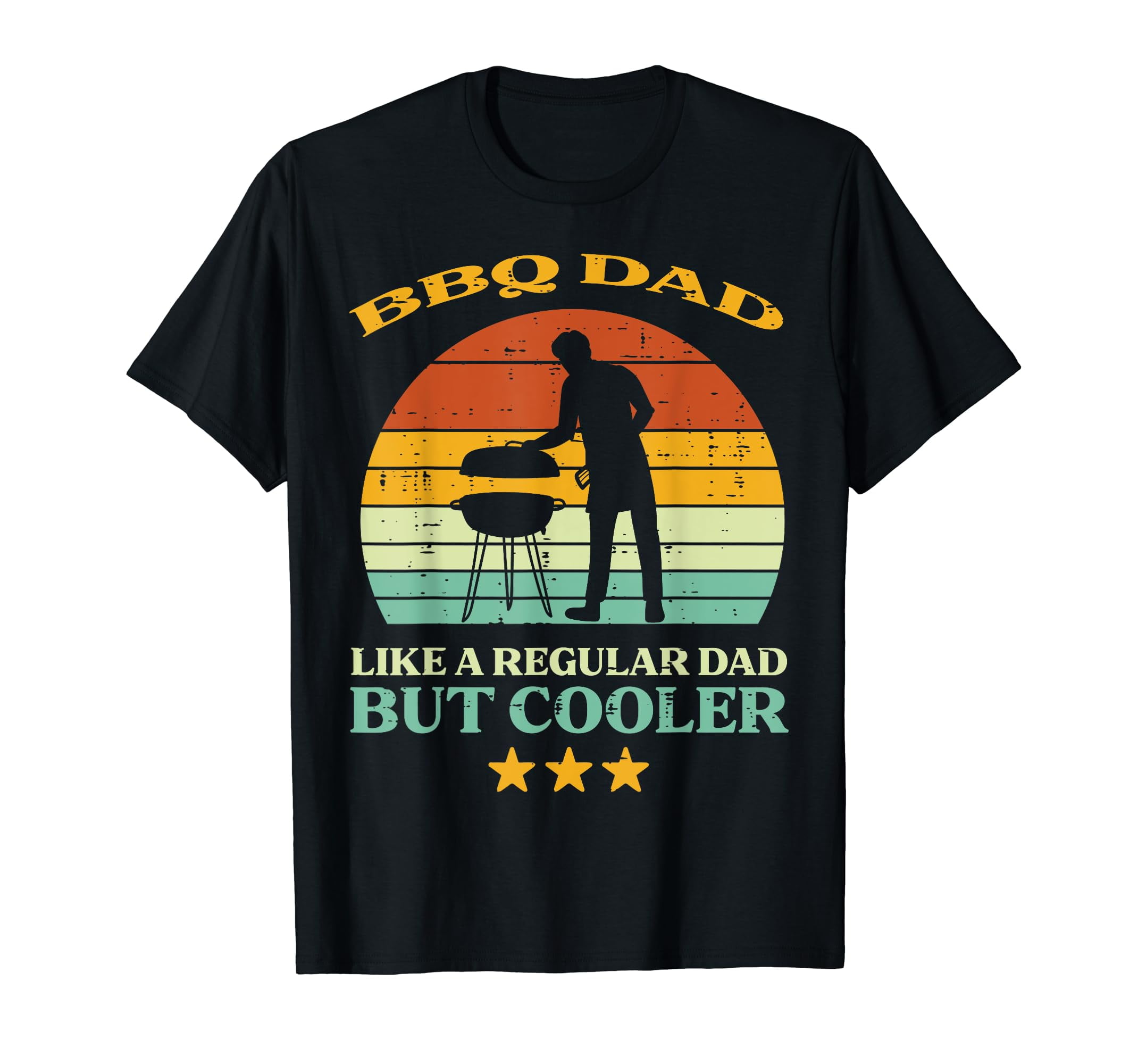 Bbq Dad Cooler Retro Barbecue Grill Fathers Day Daddy Papa T-Shirt ...