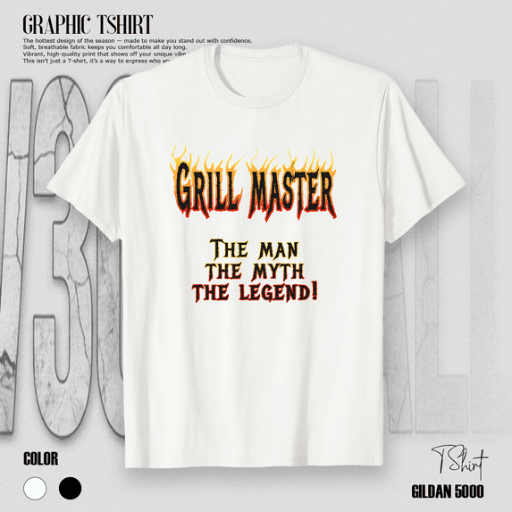 Bbq Grill Master Barbecue Outdoor Cooking Funny Graphic Unisex T-Shirt ...