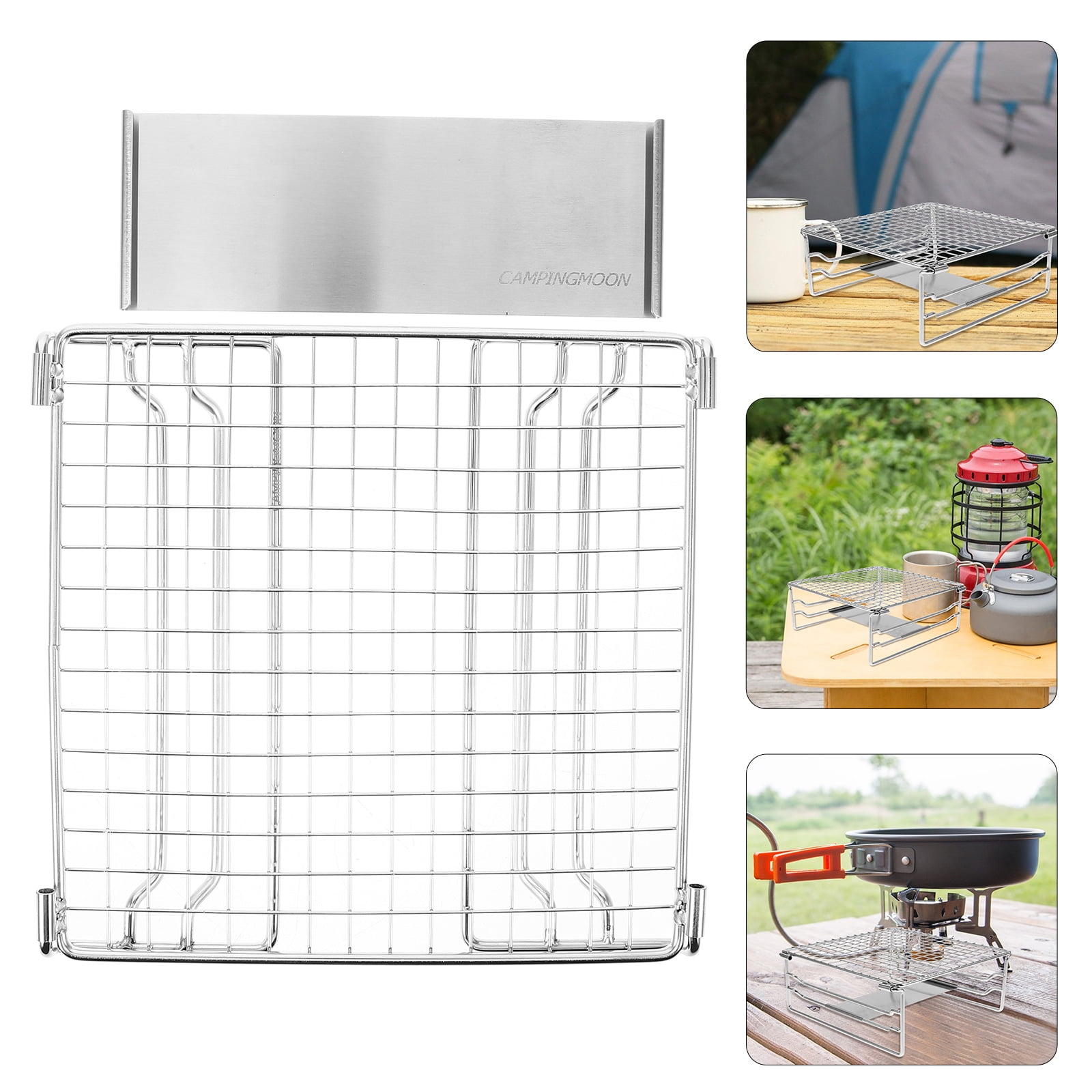 Bbq Grill Rack, Grill Warming Rack Stainless Steel BBQ Rack Folding ...