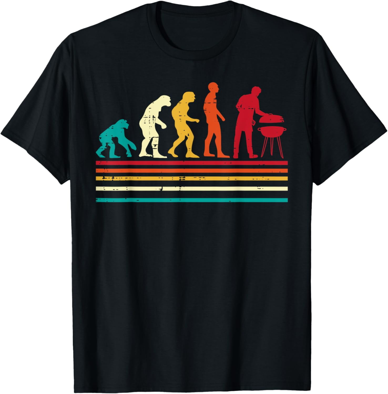 Bbq Grilling Evolution Retro Barbecue Men Women Kids T-Shirt - Walmart.com