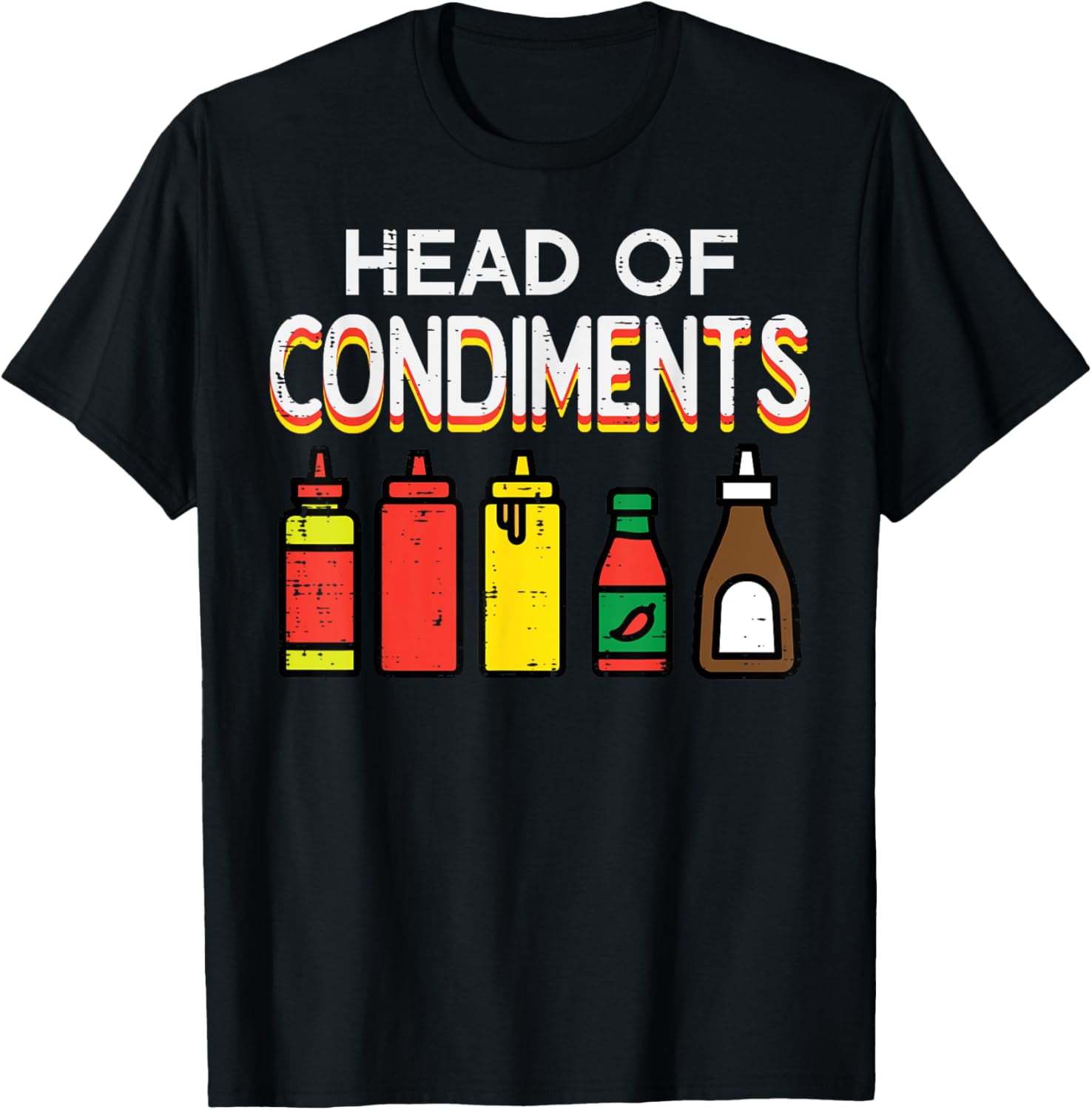 Bbq Head Of Condiments Funny Barbecue Grill Men Women Kids T-Shirt100 ...