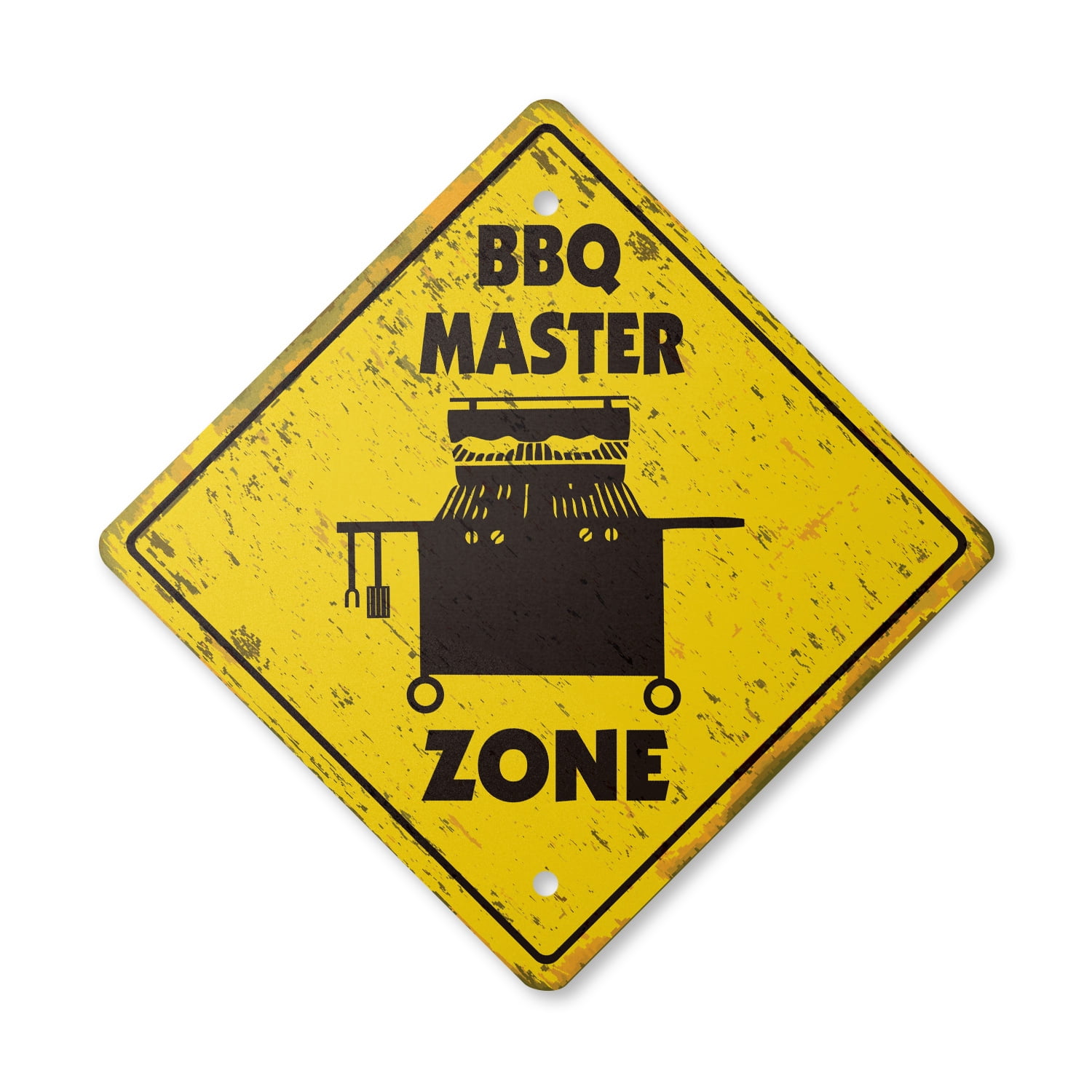Bbq Master Vintage Crossing Sign Zone Xing | Indoor/Outdoor Plastic ...