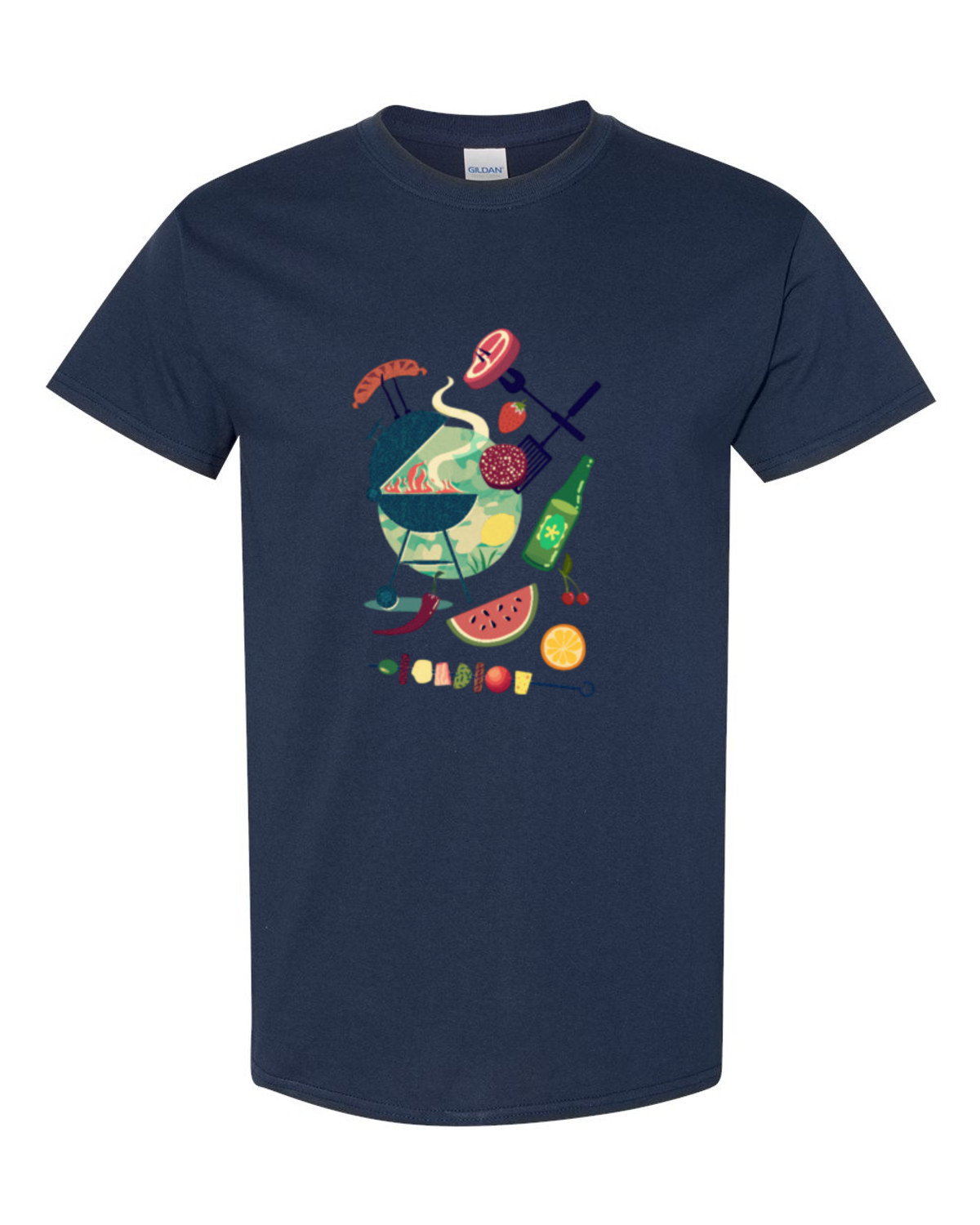 Bbq Party Food Theme Graphic Unisex T-Shirt for Summer Cookout Fun, up ...