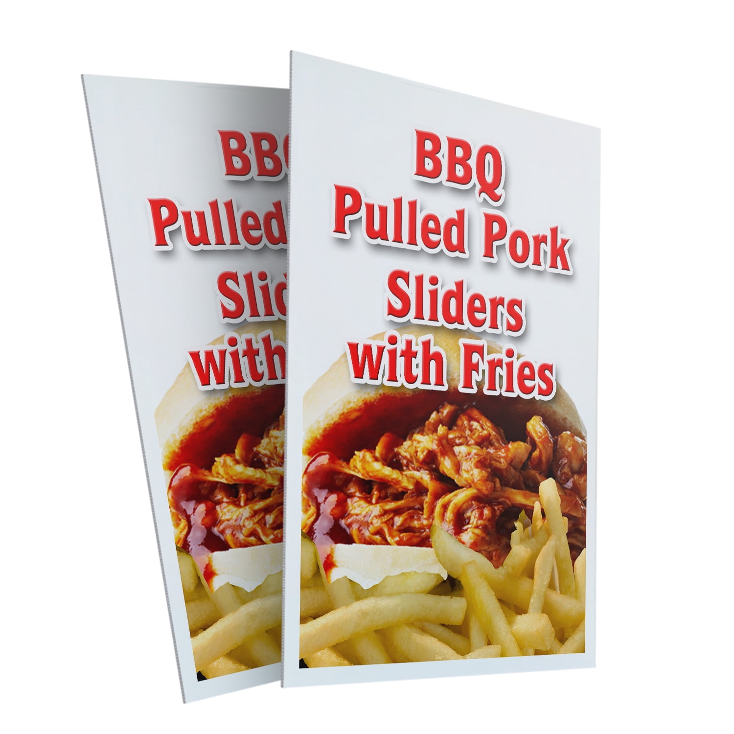 Bbq Pork Sliders (2-PACK) 24" x 36" Plastic Signs | Sign Insert 4mm ...