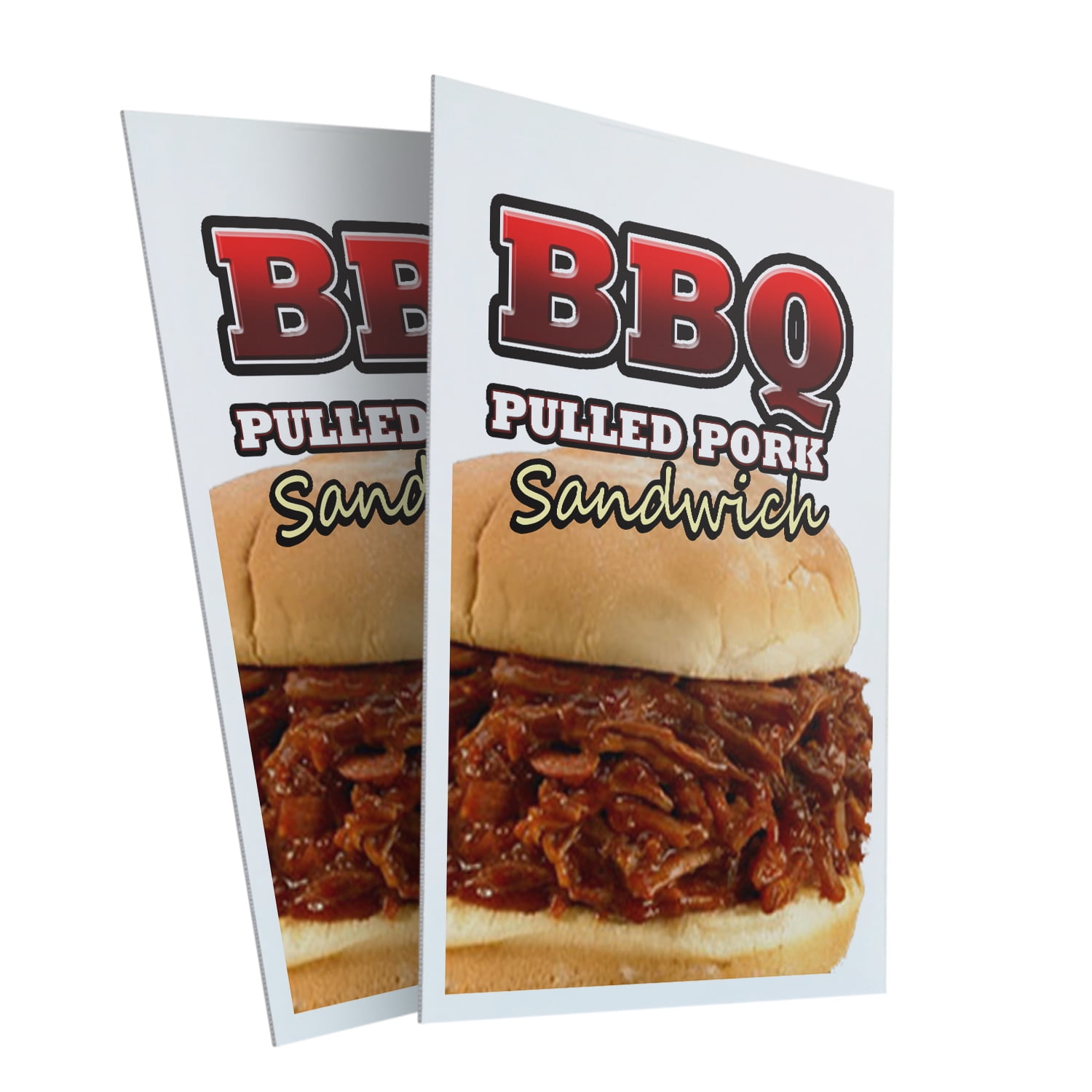 Bbq Pulled Pork (2-PACK) 24" x 36" Plastic Signs | Sign Insert 4mm ...