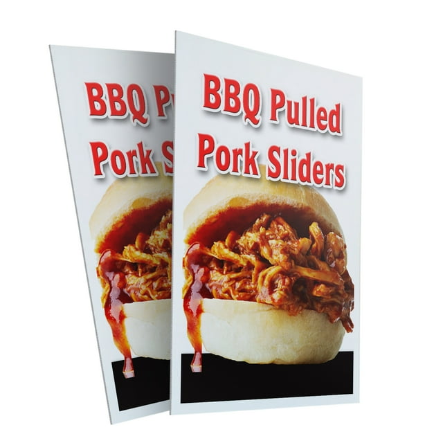 Bbq Pulled Pork Sliders (2-PACK) 24" x 36" Plastic Signs | Sign Insert ...