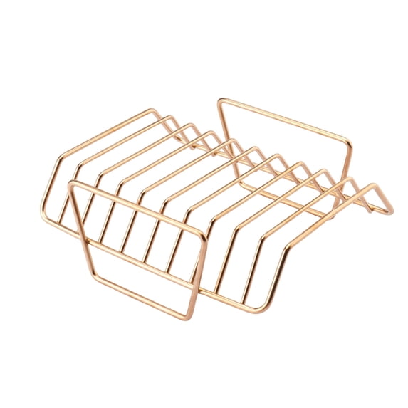 Bbq Rib Rack, Non-Stick Champagne Gold Cooking Rack For 1 Rib Set ...