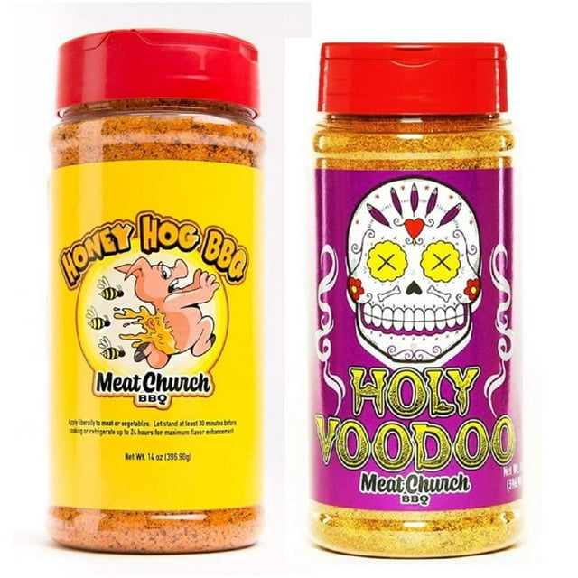 Bbq Rub Combo: Honey Hog (14 Oz) And Holy Voodoo (14 Oz) Bbq Rub And ...