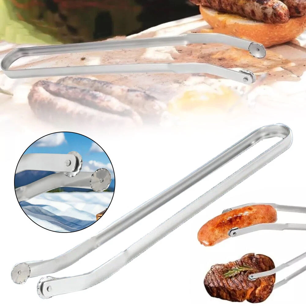 Bbq Sausage Turning Tongs For Cooking, Stainless Steel Bbq Kitchen ...