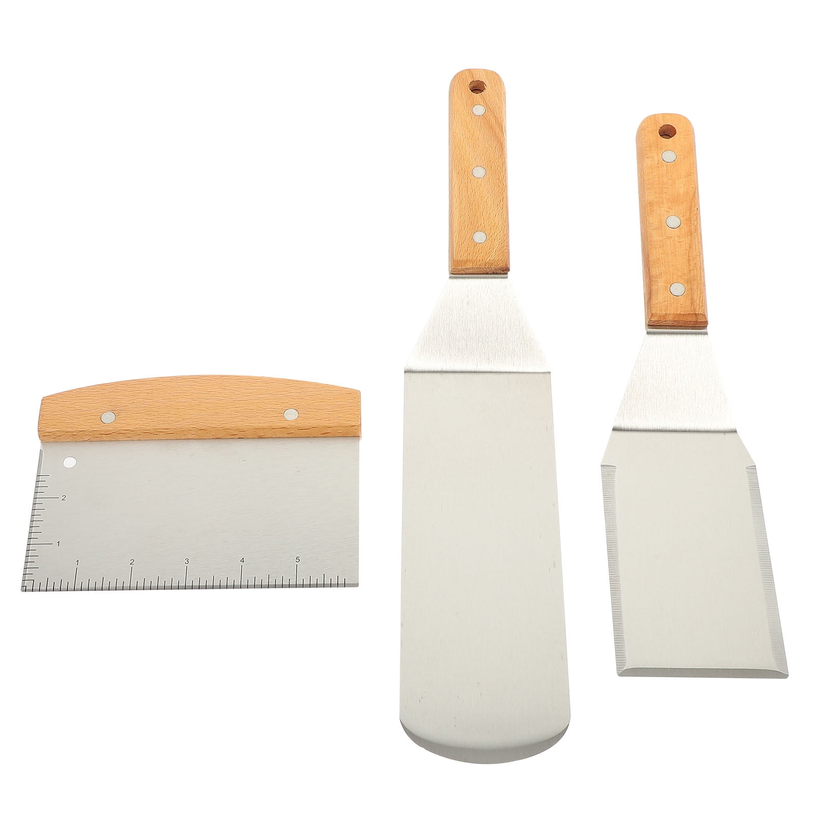 ifundom Grilling Spatula Set Barbecue Griddle Scraper Stainless Steel 1 ...