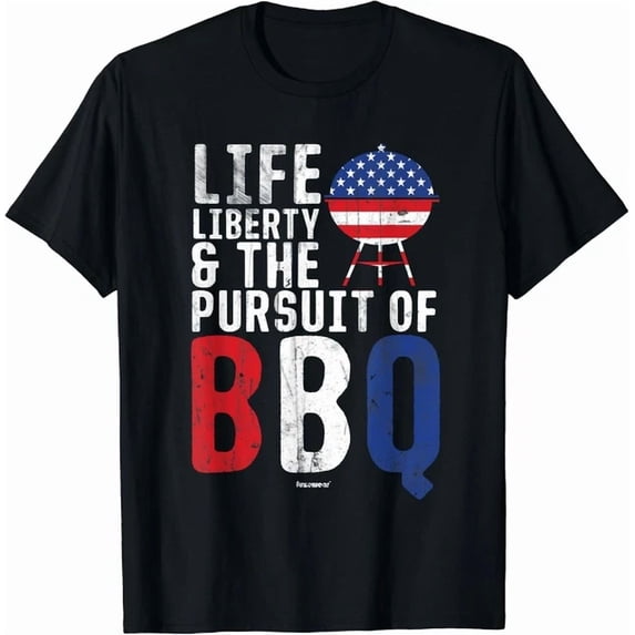 Bbq T-Shirt Life Liberty And The Pursuit Of Bbq Gift Unisex T-Shirt ...