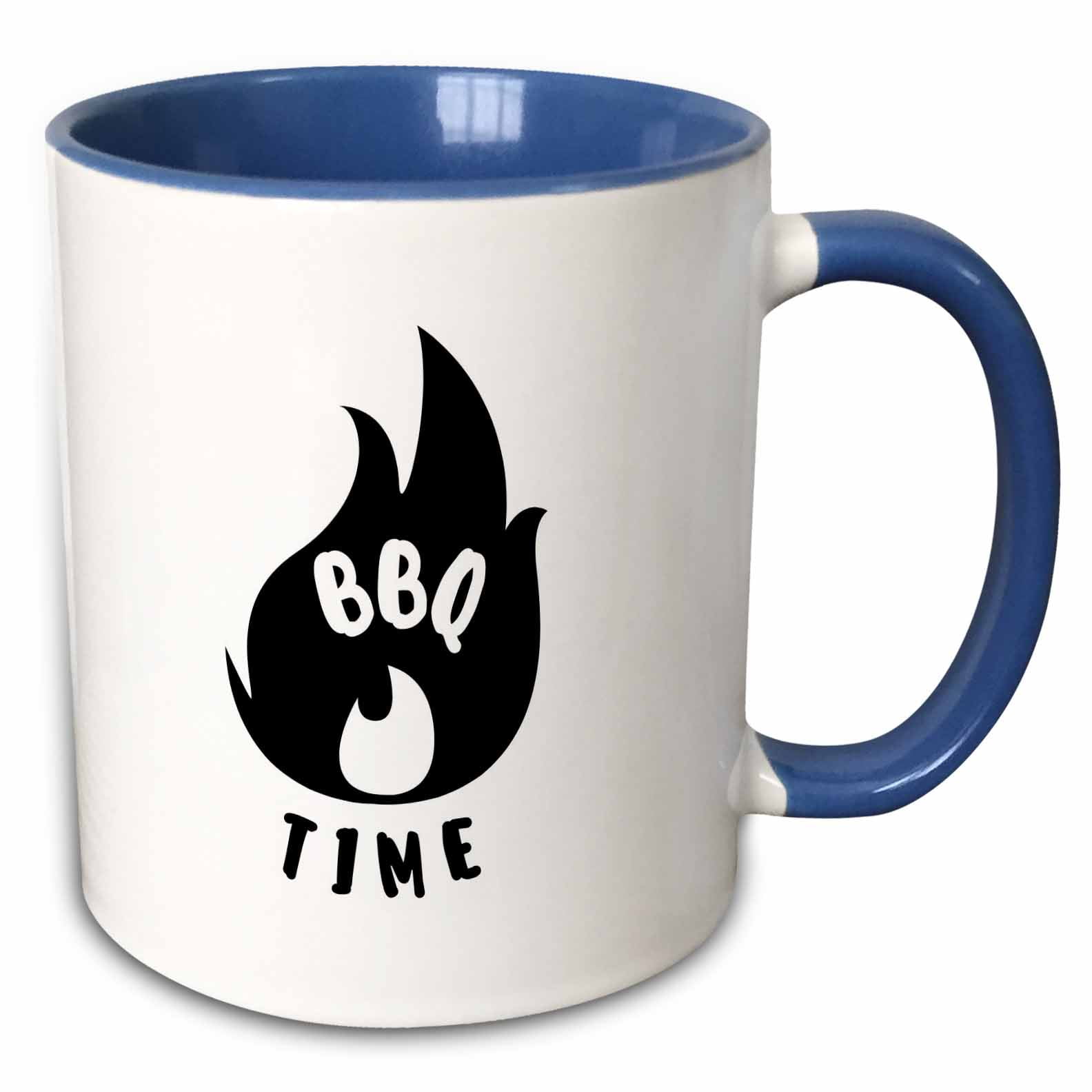 3drose, Bbq Timer Black and White, 15oz Two-tone Blue Mug - Walmart.com