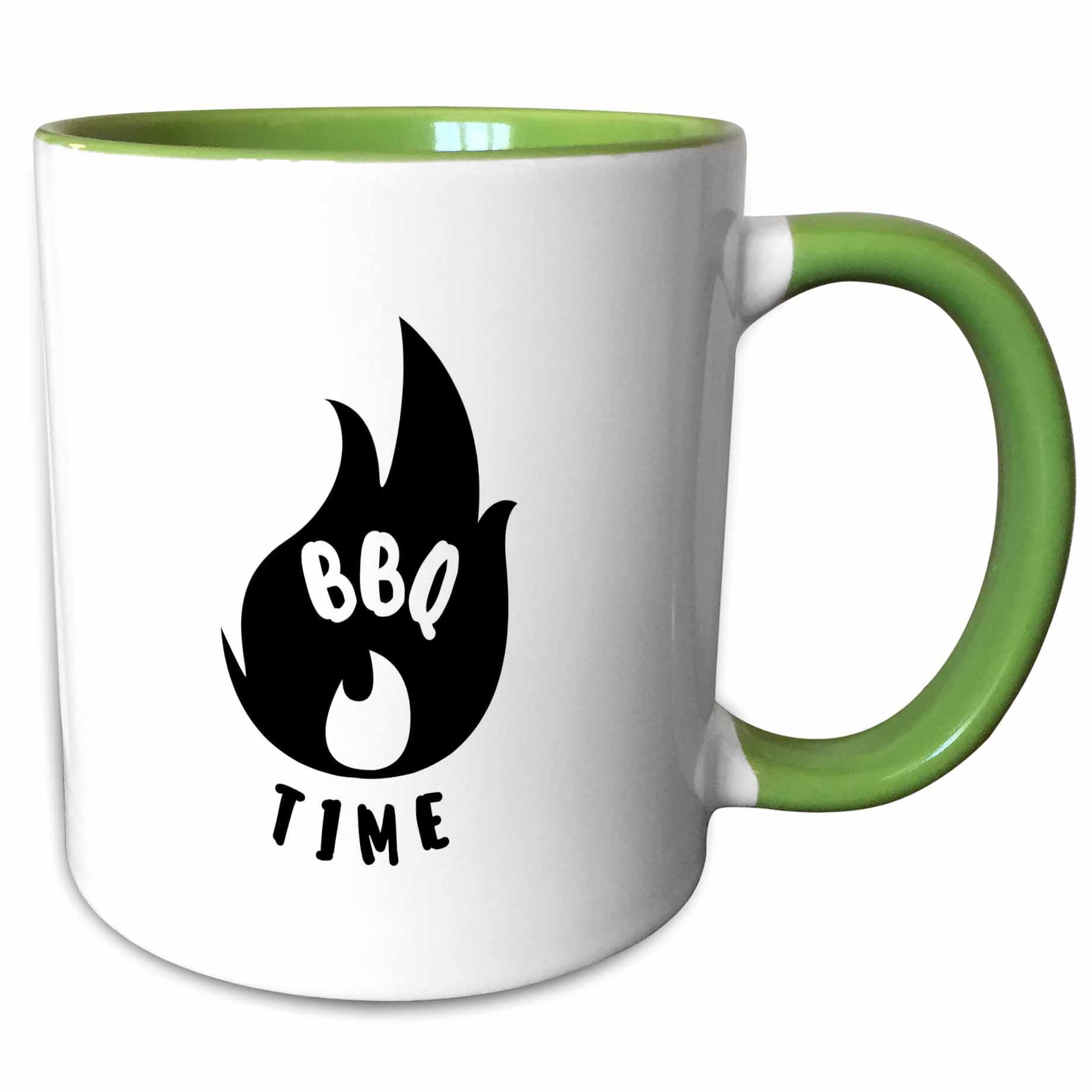 3drose, Bbq Timer Black and White, 15oz Two-tone Green Mug - Walmart.com
