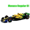 Bburago 1:43 2024 F1 Mclaren Mcl38 Monaco Grand Prix F1 Alloy Miniature ...