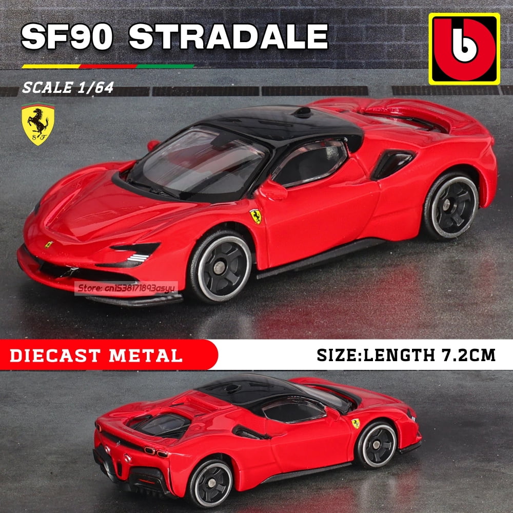 Bburago 1:64 Ferrari 488 458 F12 296 GTB F40 F50 alloy luxury car die ...