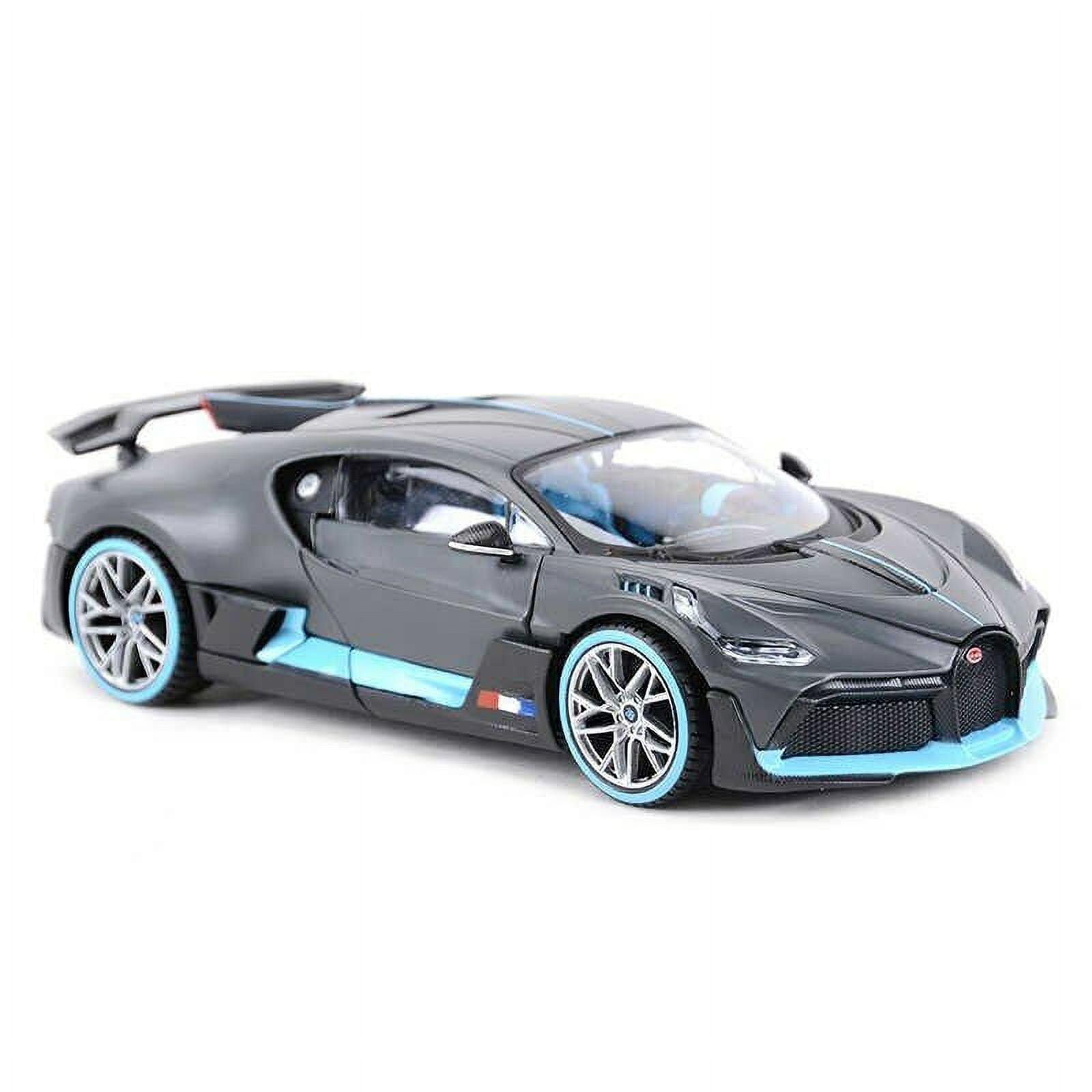 Bburago Bugatti Divo Matte Grey w/ Blue 1:18 - Walmart.com