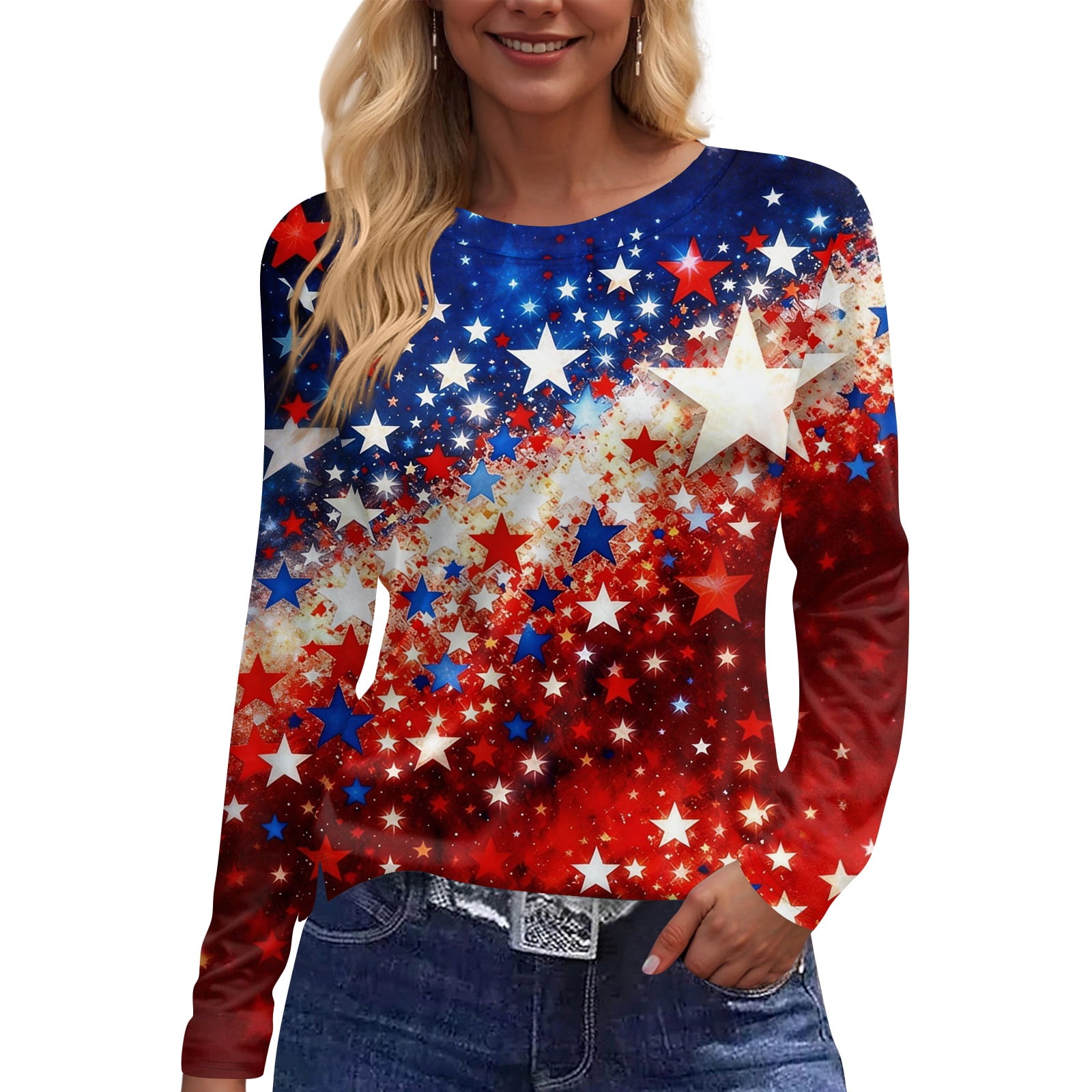 Bbyeadc 250th Anniversary Long Sleeve T-Shirts for Women Gift United ...
