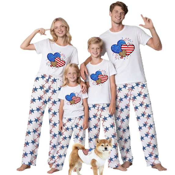 Bbyeadc 4th Of July Family Matching Pajamas Set 250th Anniversary ...