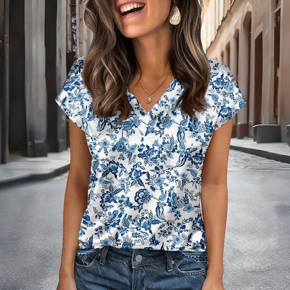 Bbyeadc Blouses for Women Short Sleeve Satin Pullover Comfortable Soft ...