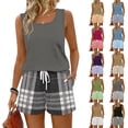 Bbyeadc Lounge Sets for Women Two Piece Outfits Crew Neck Short Sets ...