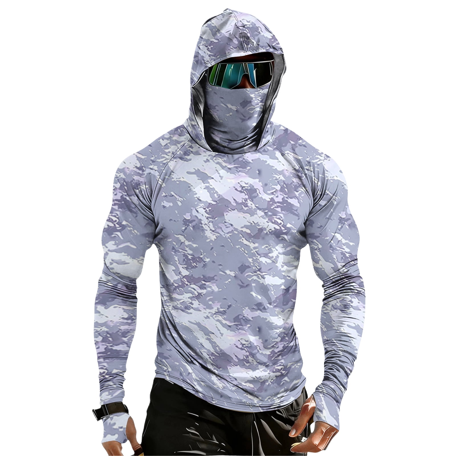Bbyeadc Men's Outdoor Sunproof Wear Full Sleeve Walking Clothing UPF 50 ...