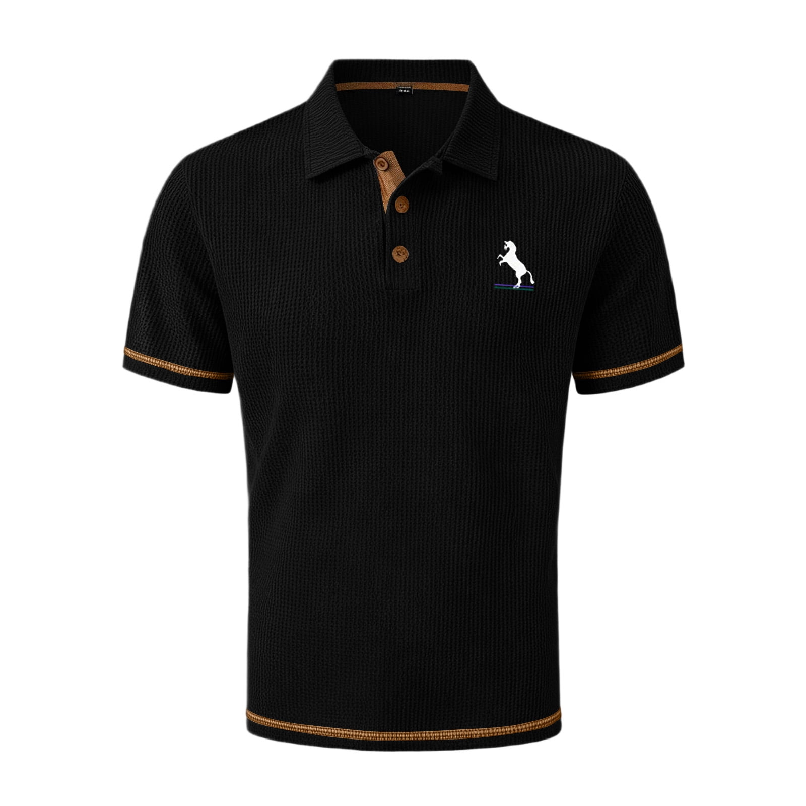 Bbyeadc Men's Polo Shirts Casual Business Collar Tshirt Fall Tee Short ...