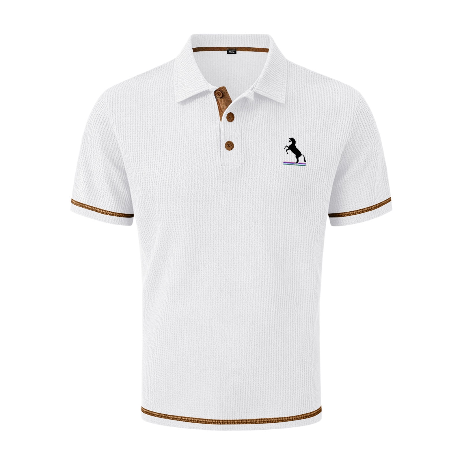 Bbyeadc Men's Polo Shirts Casual Business Collar Tshirt Fall Tee Short ...