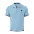 Bbyeadc Mens Polo Shirt Short Sleeve Vacation Button Palm Tree Print ...