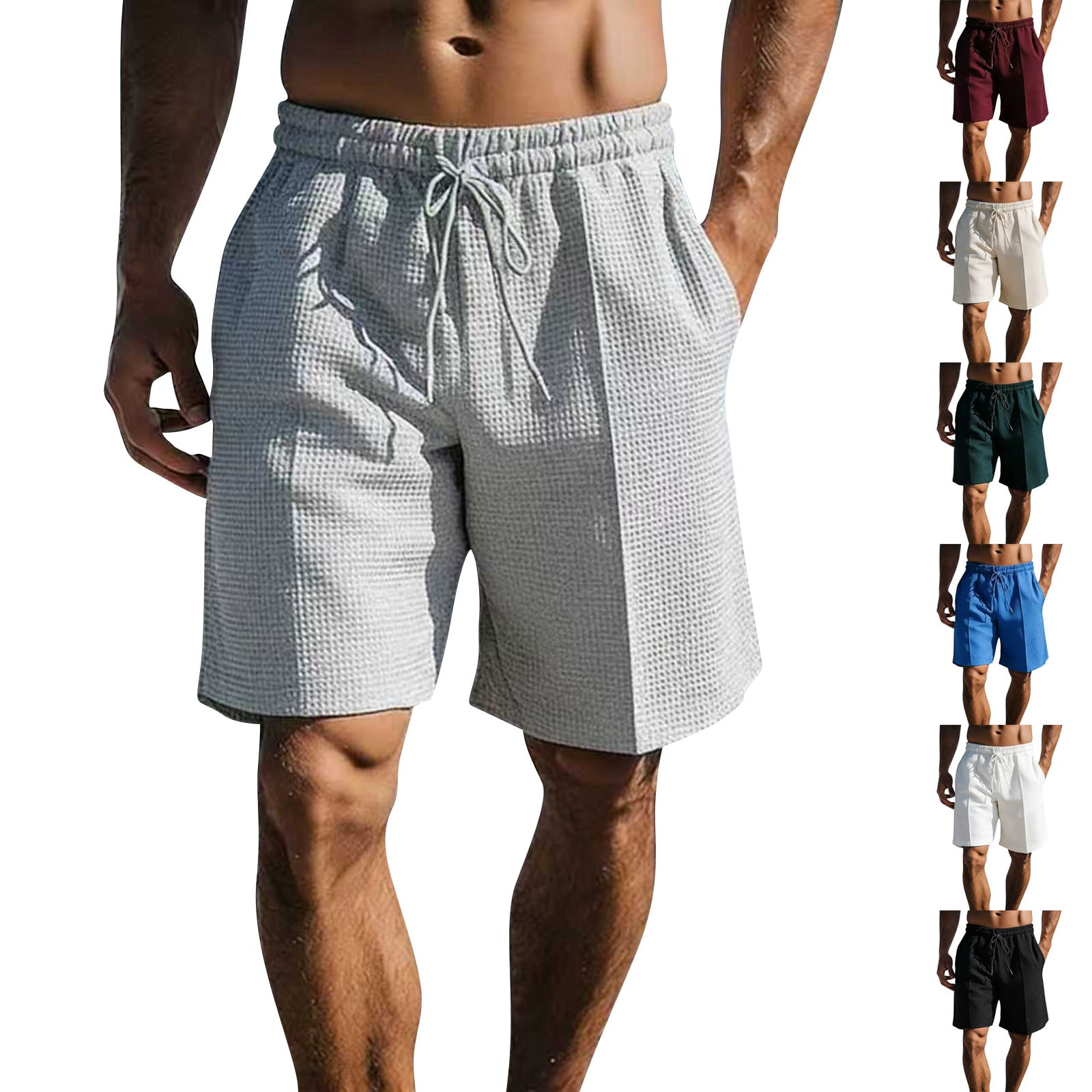 Bbyeadc Mens Shorts Casual Loose Fit Breathable Quick Dry Drawstring ...