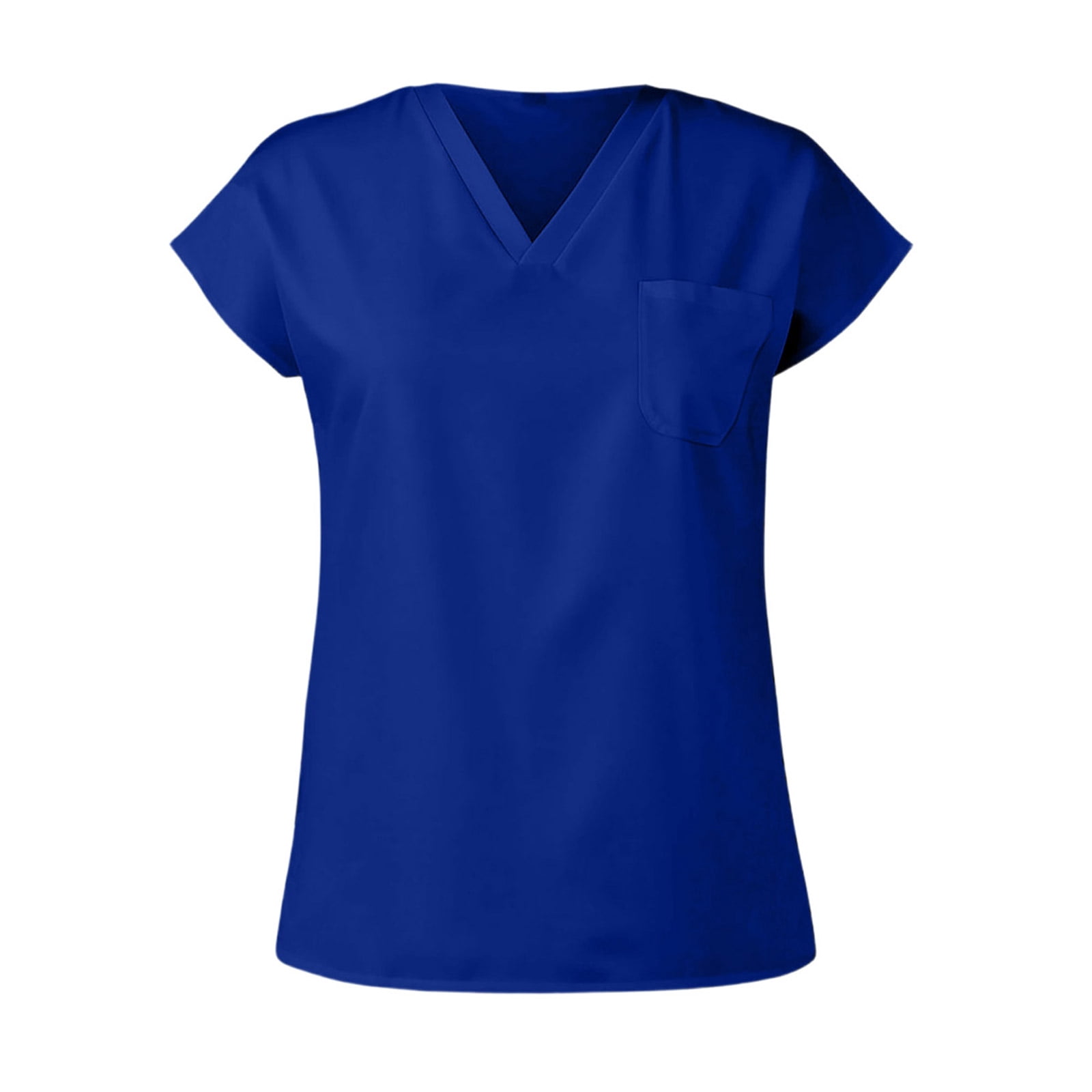 Bbyeadc Scrubs for Women Shorts Sleeve Keyhole Neck Top Solid Color ...