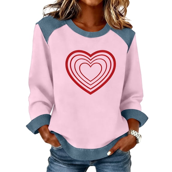 Bbyeadc Sweatshirt for Women Long Sleeve Blouses Knit Crew Neck Tee ...