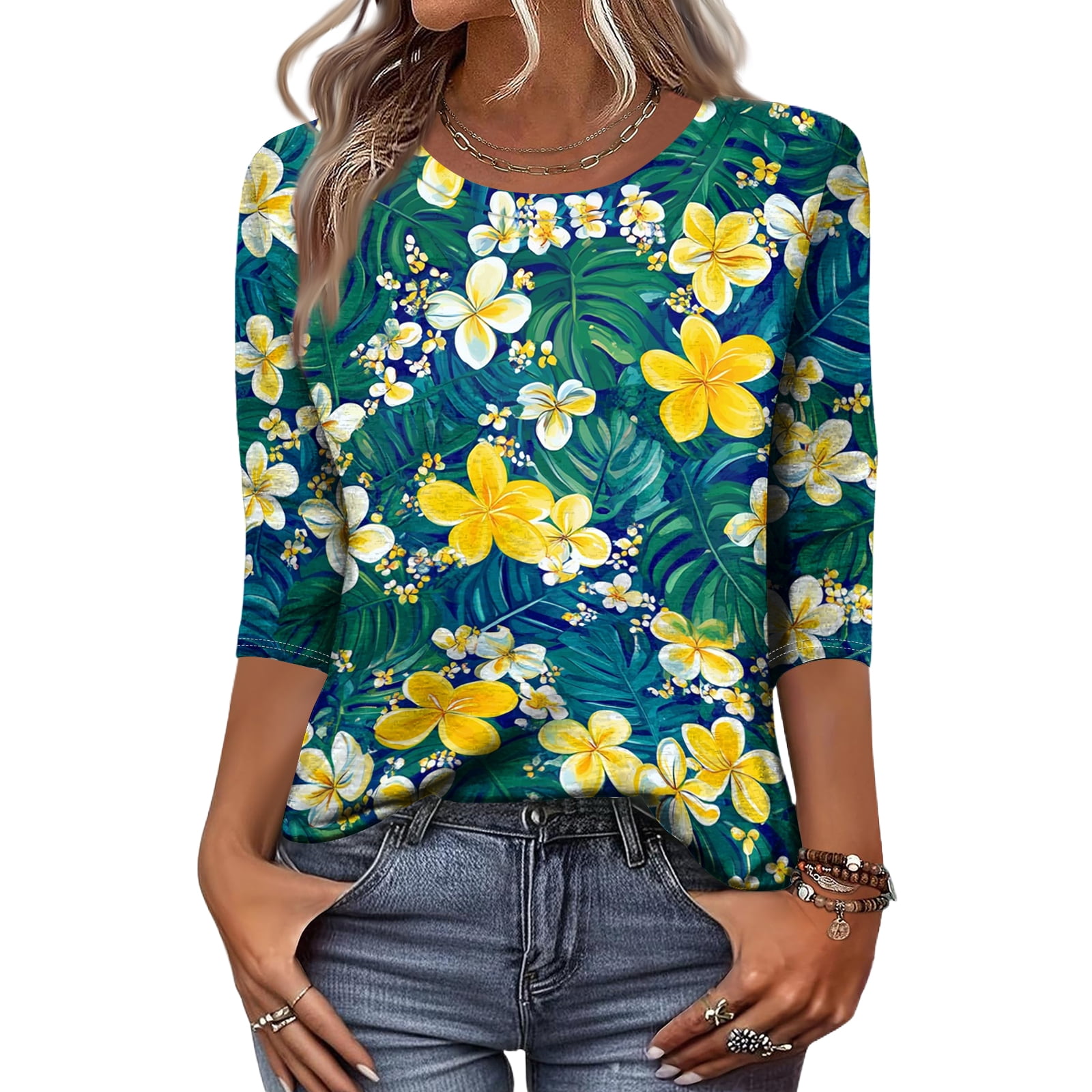Bbyeadc T-Shirts for Women Short Sleeve Crew Neck Summer Shirt ...