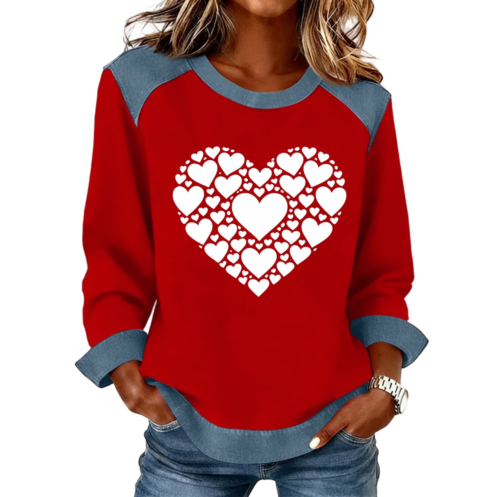 Bbyeadc Womens Sweatshirt Long Sleeve Blouses Vintage Waffle Collar ...