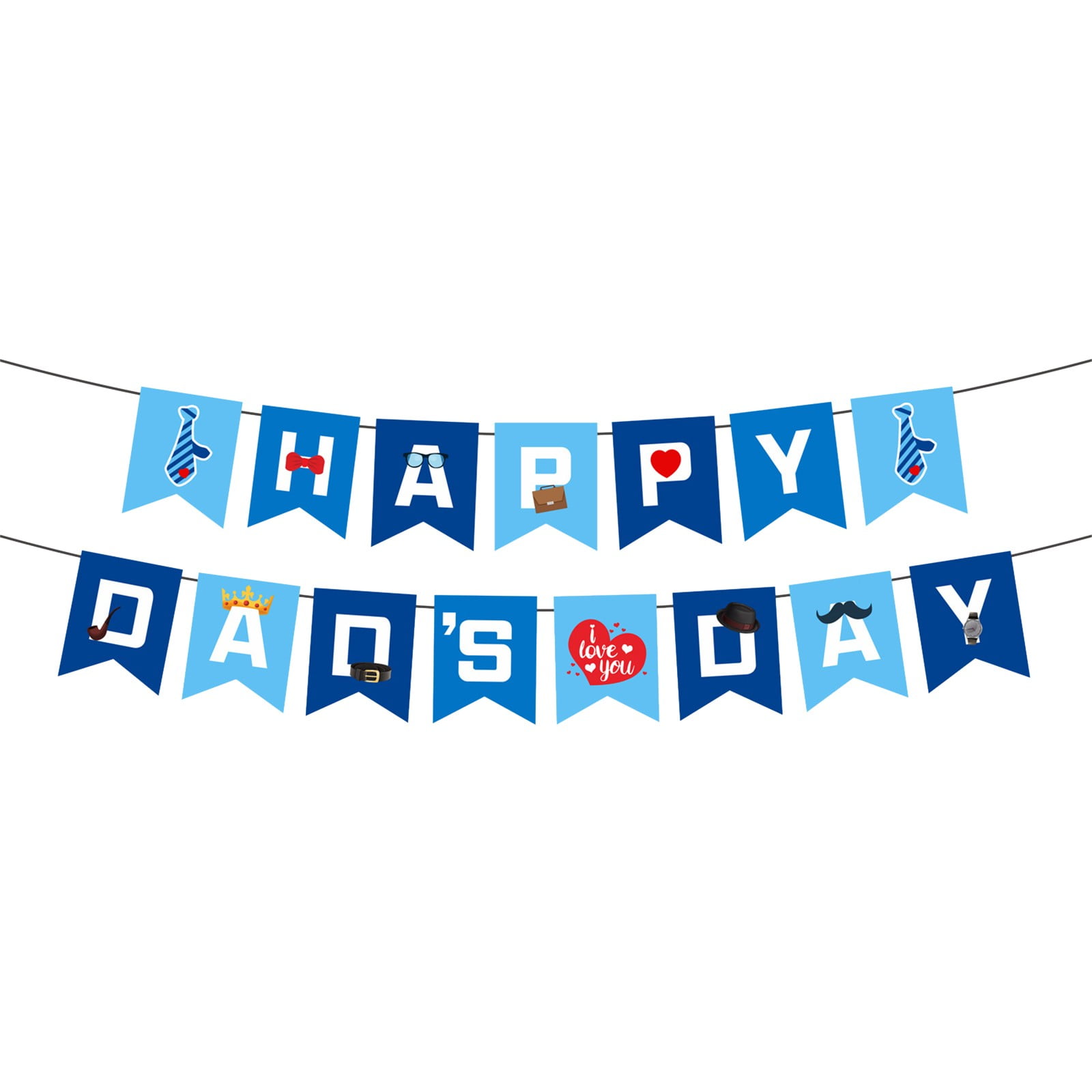 Bbyt Party Flag Balloon Set Father'S Day Decorations Pull Flag Party ...