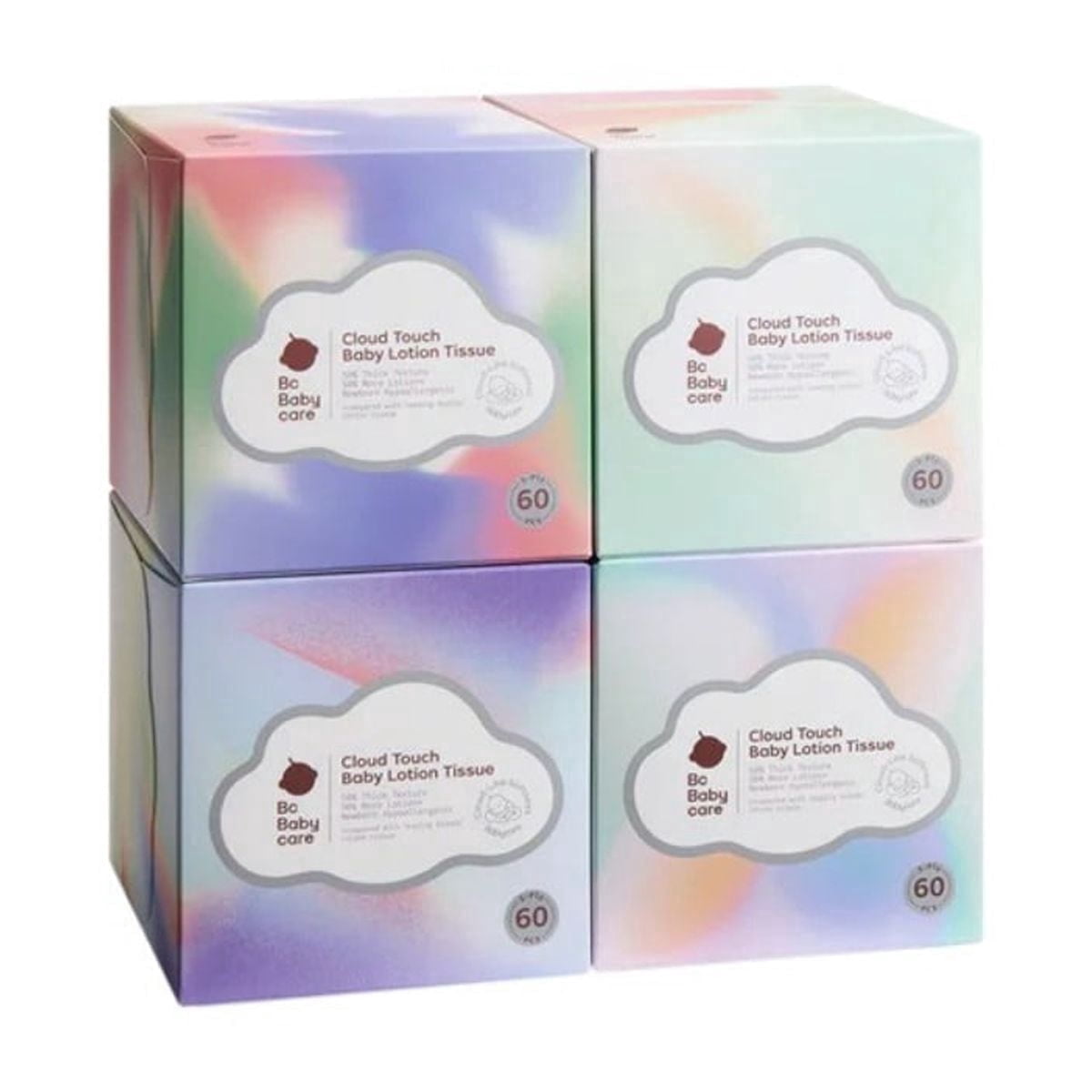 Bc Babycare Ultra Soft Facial Tissues, 5-Ply, Hypoallergenic, 4 Cube ...