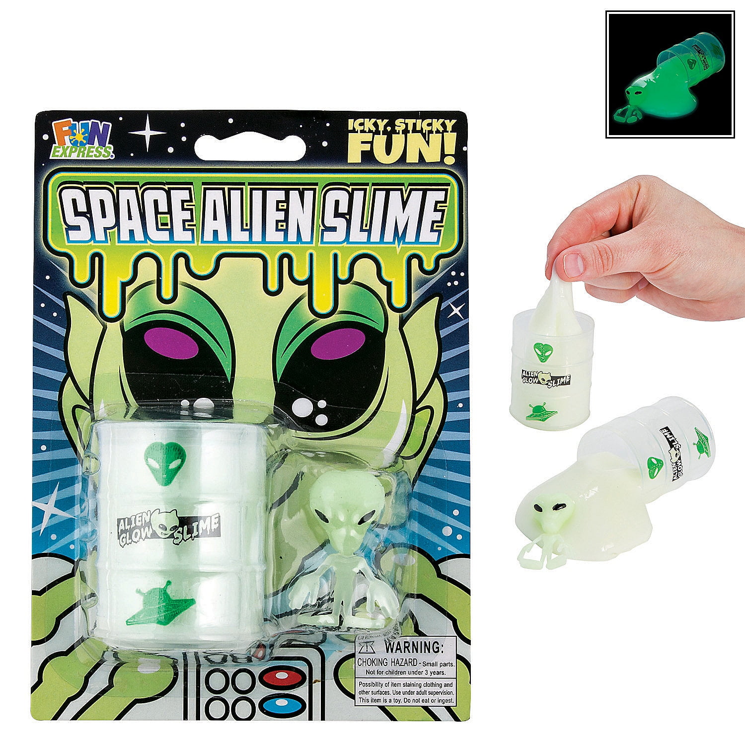 Bc Gid Space Alien Slime - Party Favors - 6 Pieces - Walmart.com