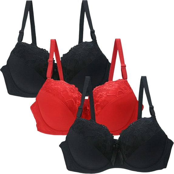 Bras For Women Push Up Bra Womens Lace Underwear Everyday Comfort ...