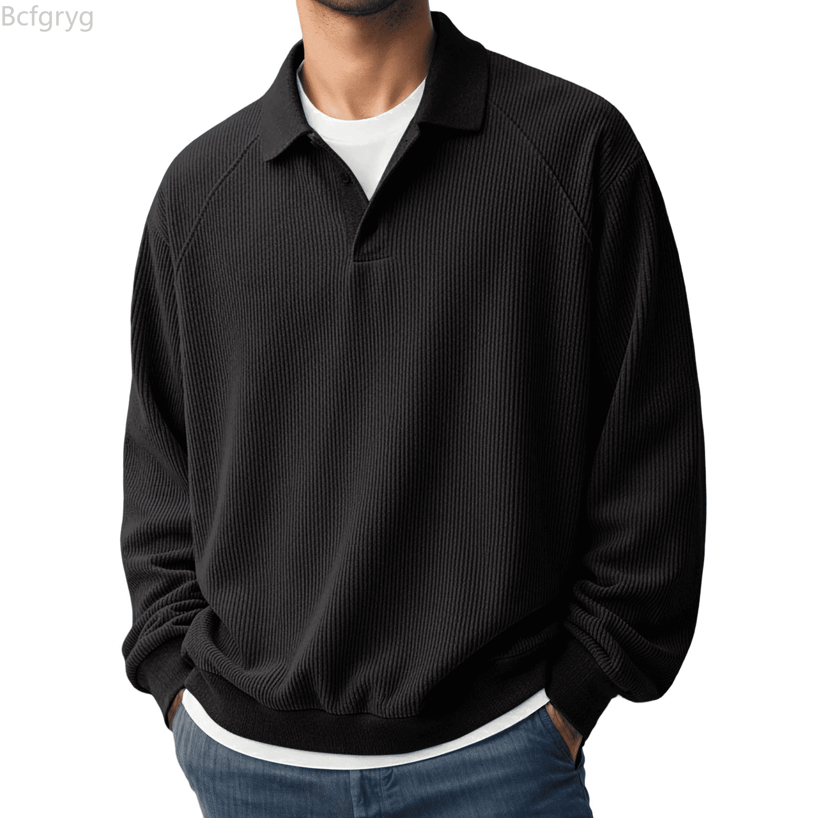 Bcfgryg Classic Long Sleeve Dress Shirt Elegant Solid Color Design For ...