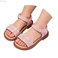 Bcfgryg Girls Summer Sandals Pearl Cute Beach Strappy Flat Shoes For ...