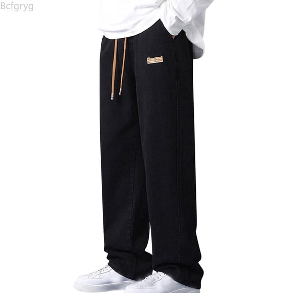 Bcfgryg Male Men's Jeans Comfort Stretch Denim Straight Leg Relaxed ...