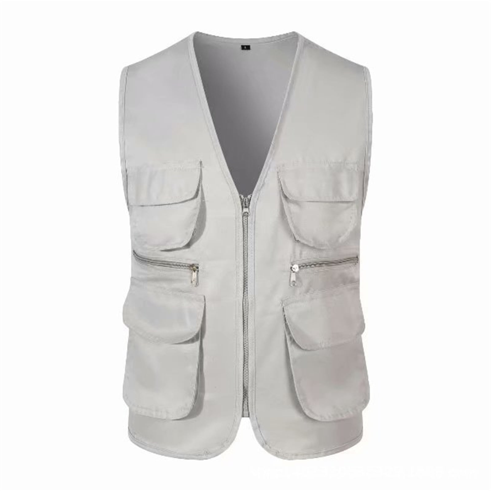 Bcfgryg Men's Casual Outdoor Work Fishing Travel Photo Cargo Vest ...