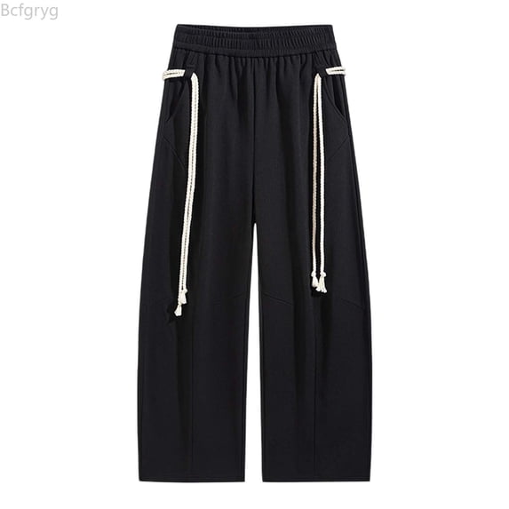 Bcfgryg Men's Casual Pants Comfortable Loose Straight Leg Trousers With ...