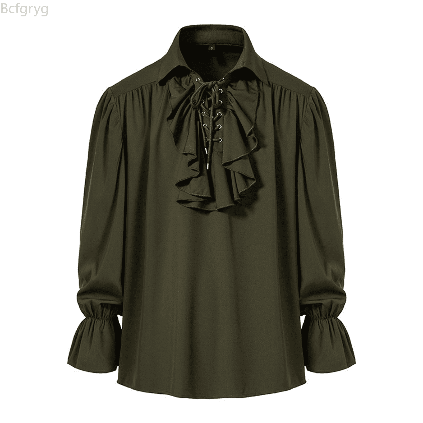 Bcfgryg Men's Casual Slim Fit Long Sleeve Shirt With Drawstring Detail ...