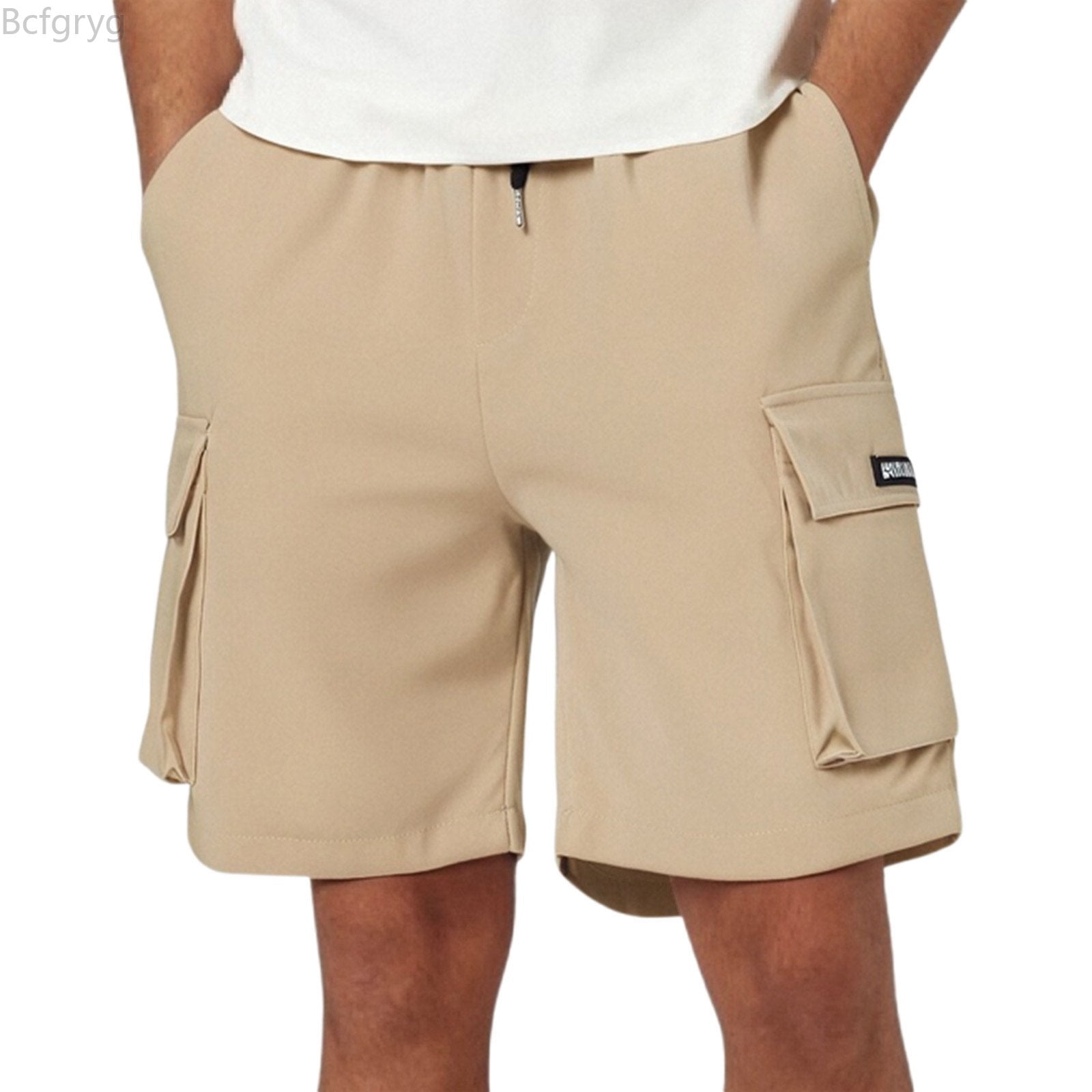Bcfgryg Men's Drawstring With Pocket Men's Summer Short Work Pants Men ...