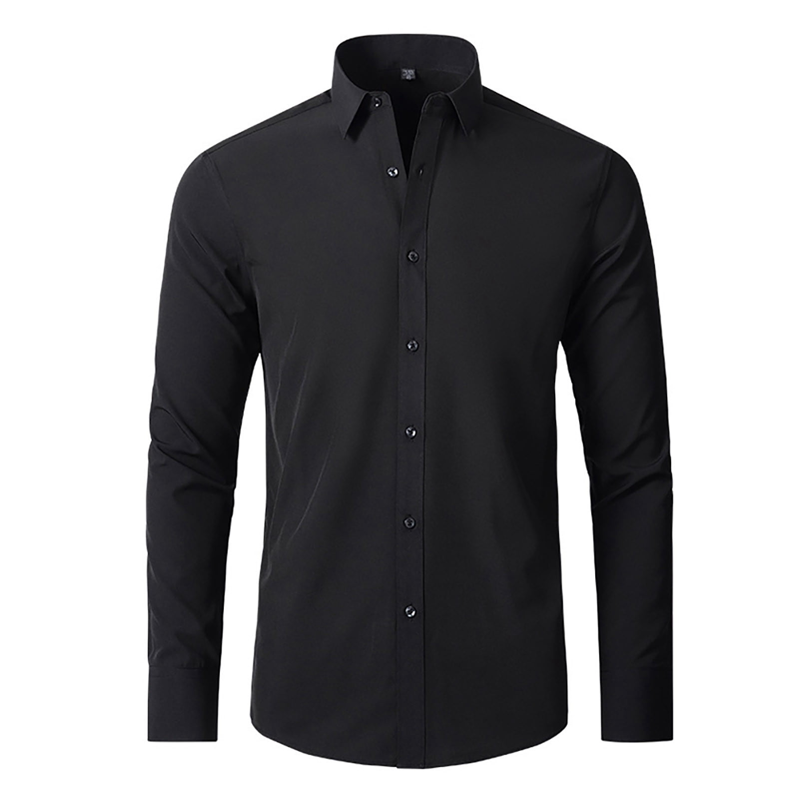 Bcfgryg Men's Dress Shirt Formal Stretch Wrinkle Frees Long Sleeve Slim ...