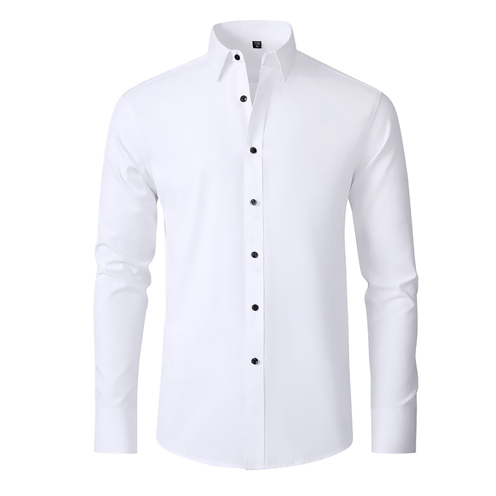 Bcfgryg Men's Dress Shirt Formal Stretch Wrinkle Frees Long Sleeve Slim ...