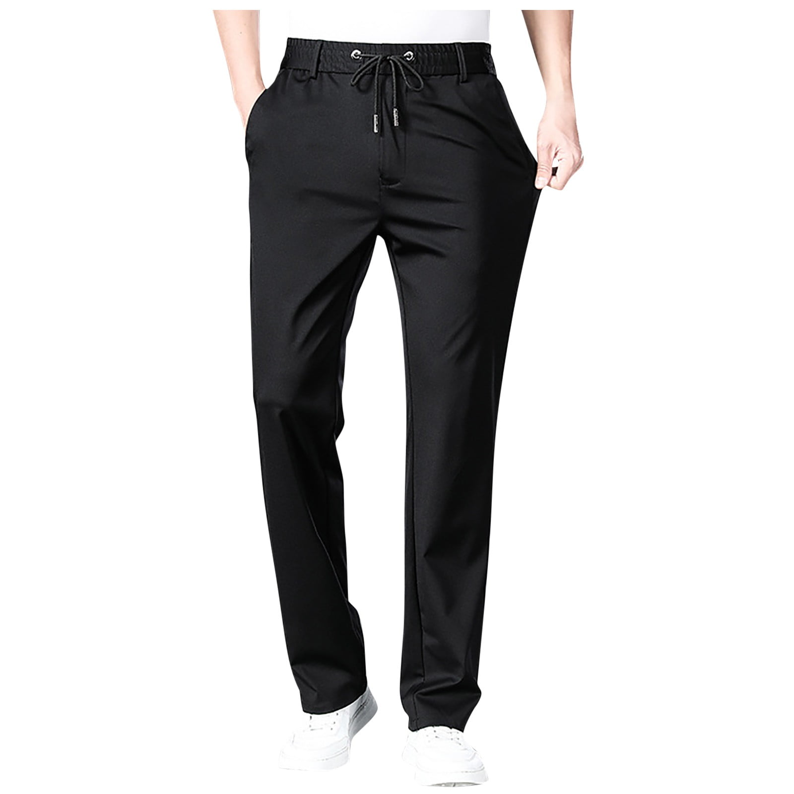 Bcfgryg Men's Fashion Thin Solid Color Casual Elastic Sweatpants Men's ...