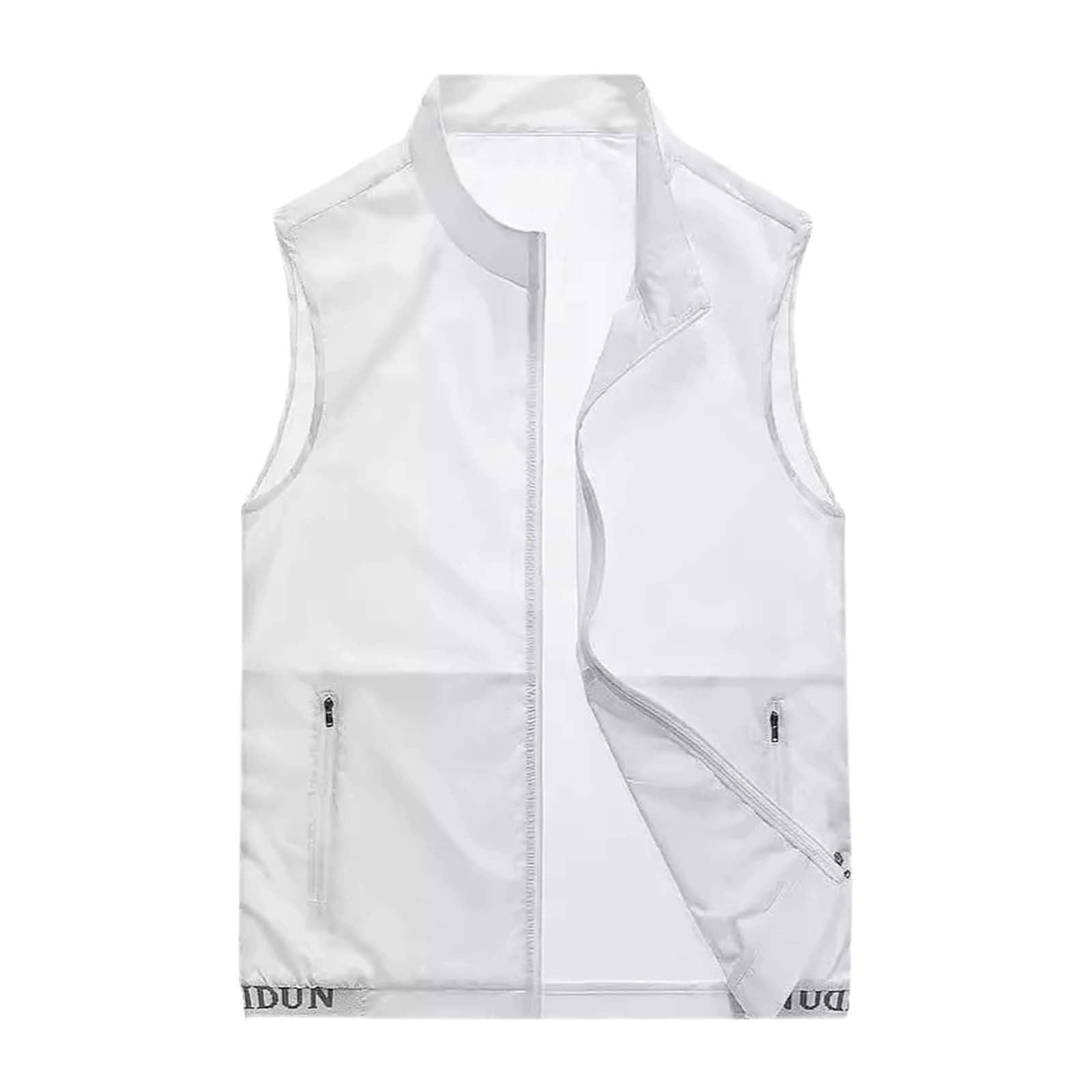 Bcfgryg Men's Lightweight Softshell Vest Windproof Sleeveless Jacket ...