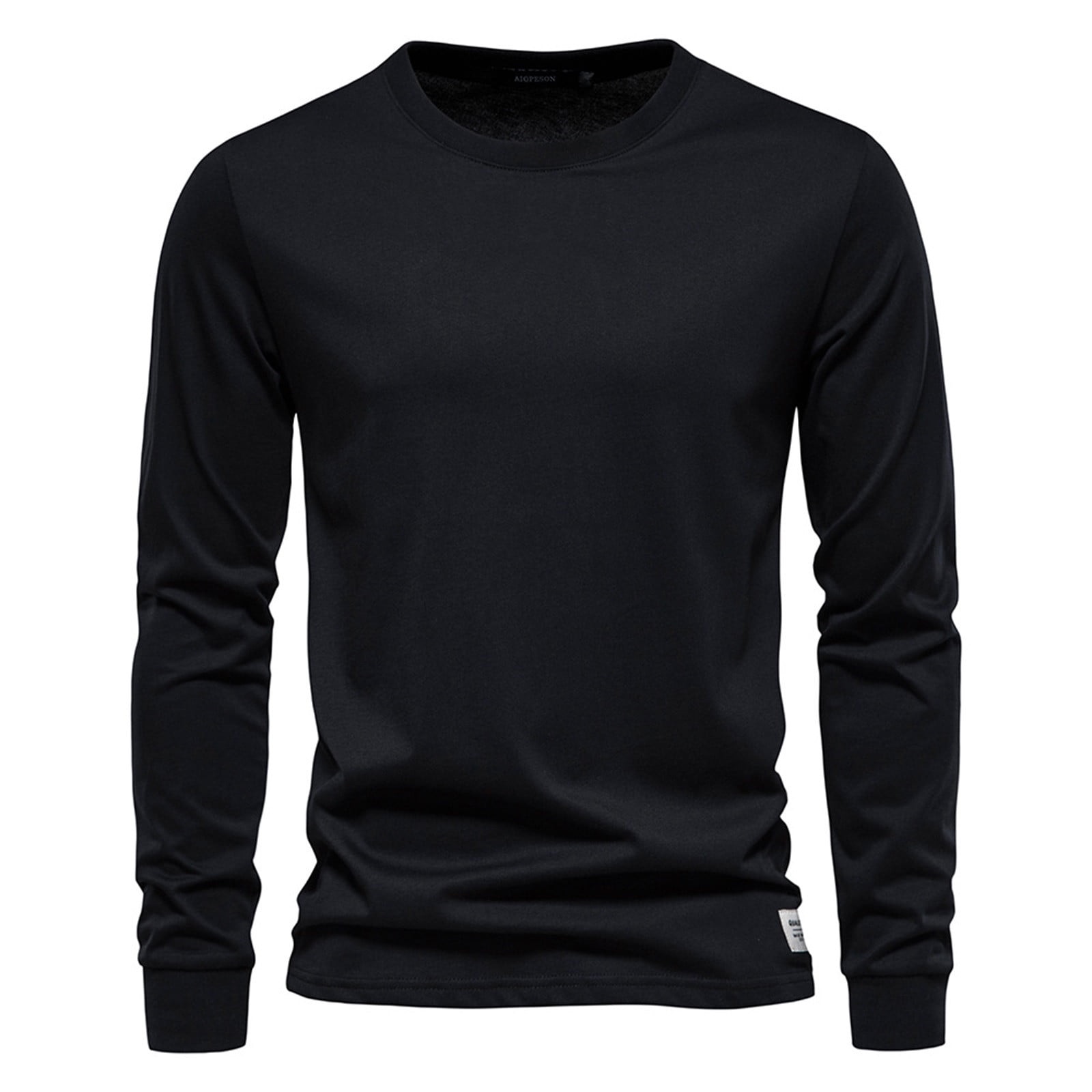 Bcfgryg Men's Long Sleeve Compression Shirts Solid Color Winter Warm ...